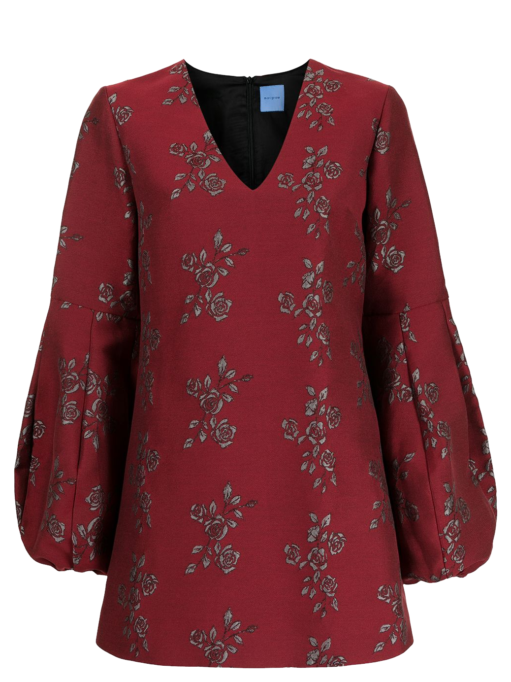 MACGRAW Macgraw Jacquard Rose-Embroidery Minidress
