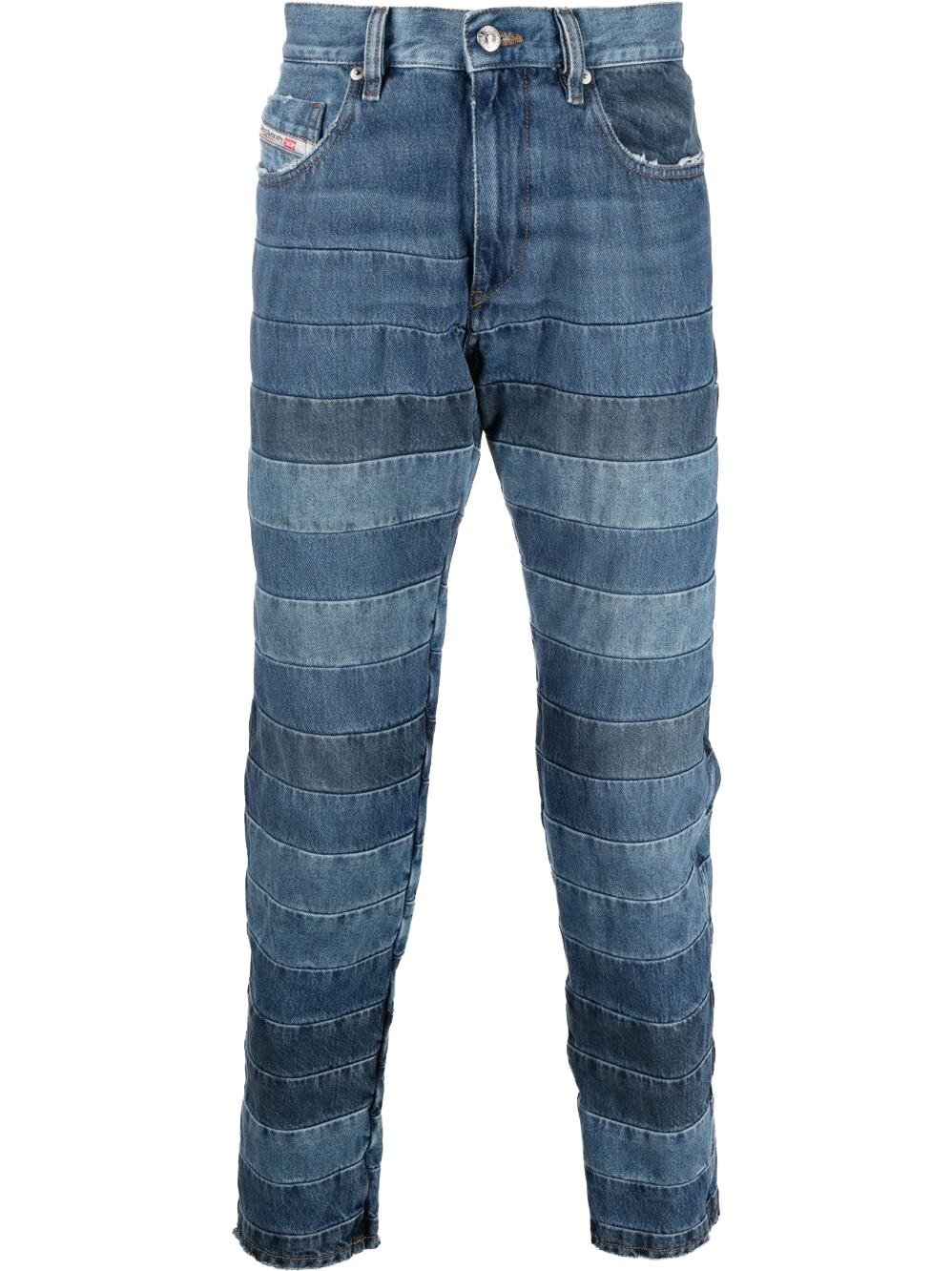DIESEL® D-Strukt Panelled Slim Jeans