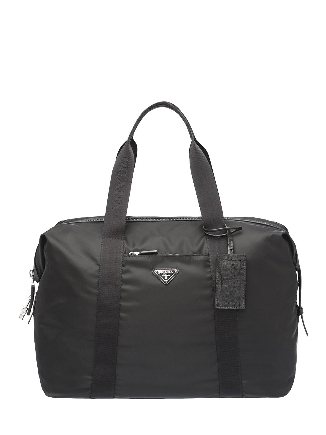 PRADA Prada Re-Nylon and Saffiano Leather Duffle Bag