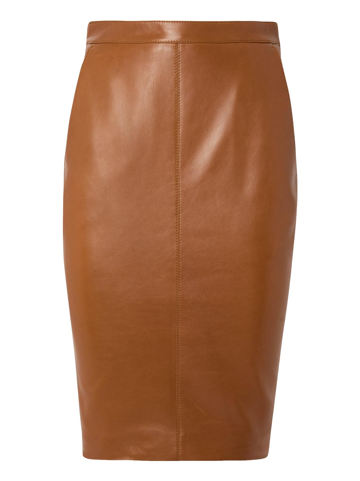 SAINT LAURENT SAINT LAURENT Leather Knee-Length Skirt