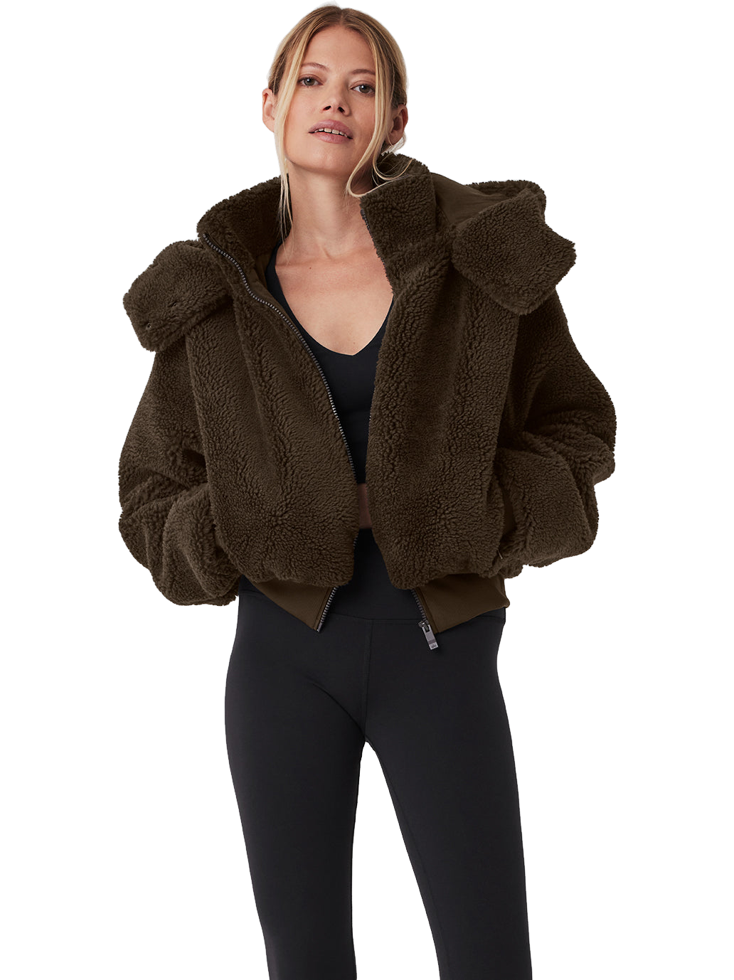 Alo Yoga Foxy Sherpa Jacket - Espresso | Editorialist