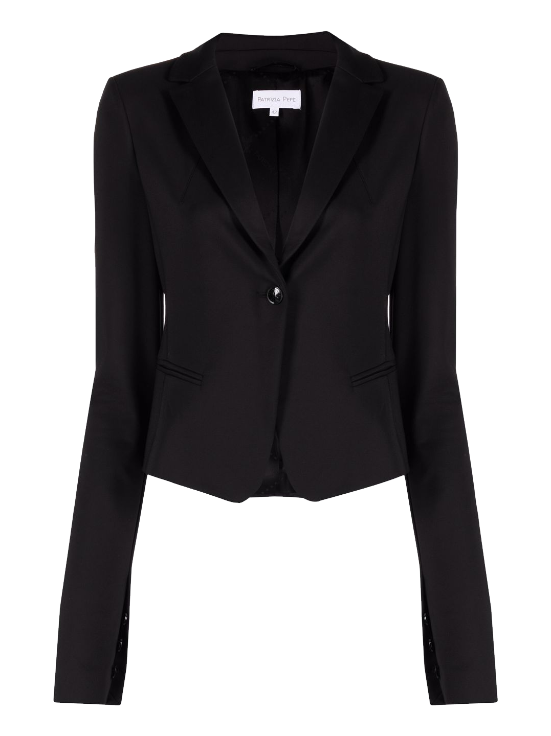 PATRIZIA PEPE Patrizia Pepe Single-Breasted Blazer with Slit Sleeves