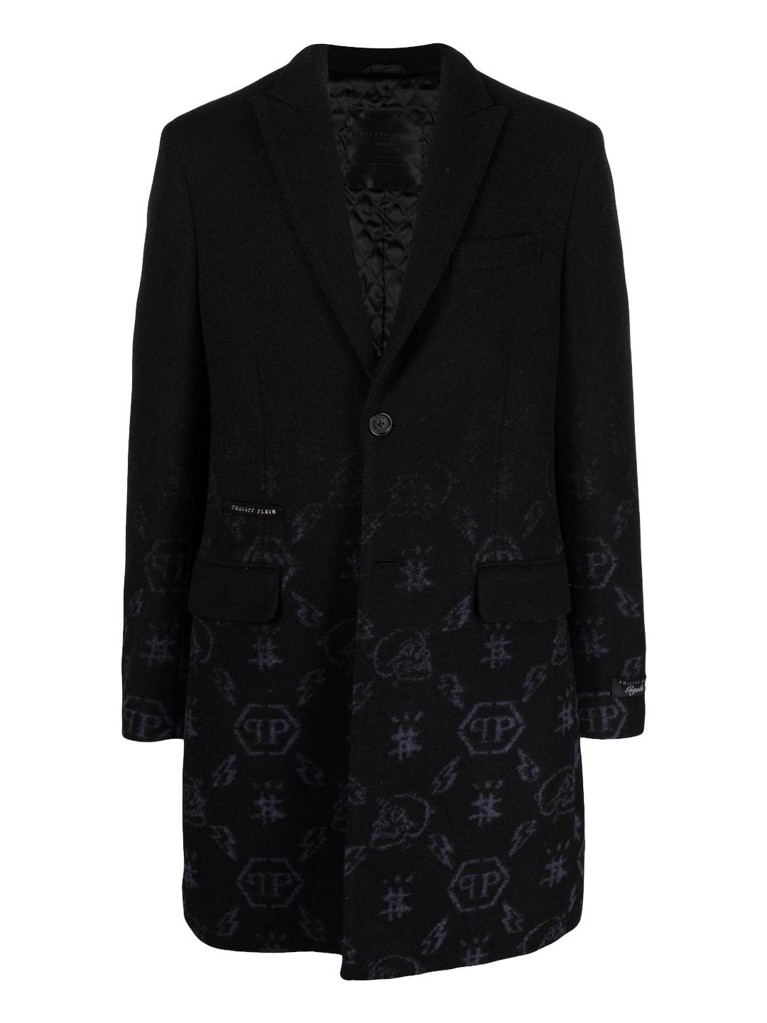 PHILIPP PLEIN Monogram Jacquard Coat