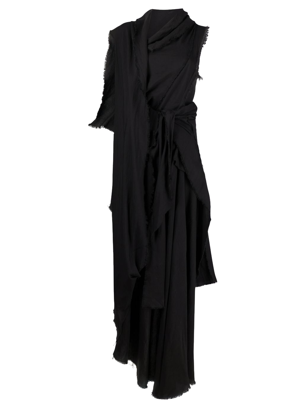 YOHJI YAMAMOTO Yohji Yamamoto Asymmetric Draped Maxi Dress