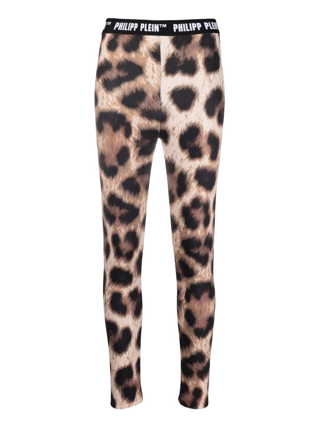 PHILIPP PLEIN leopard-print biker leggings
