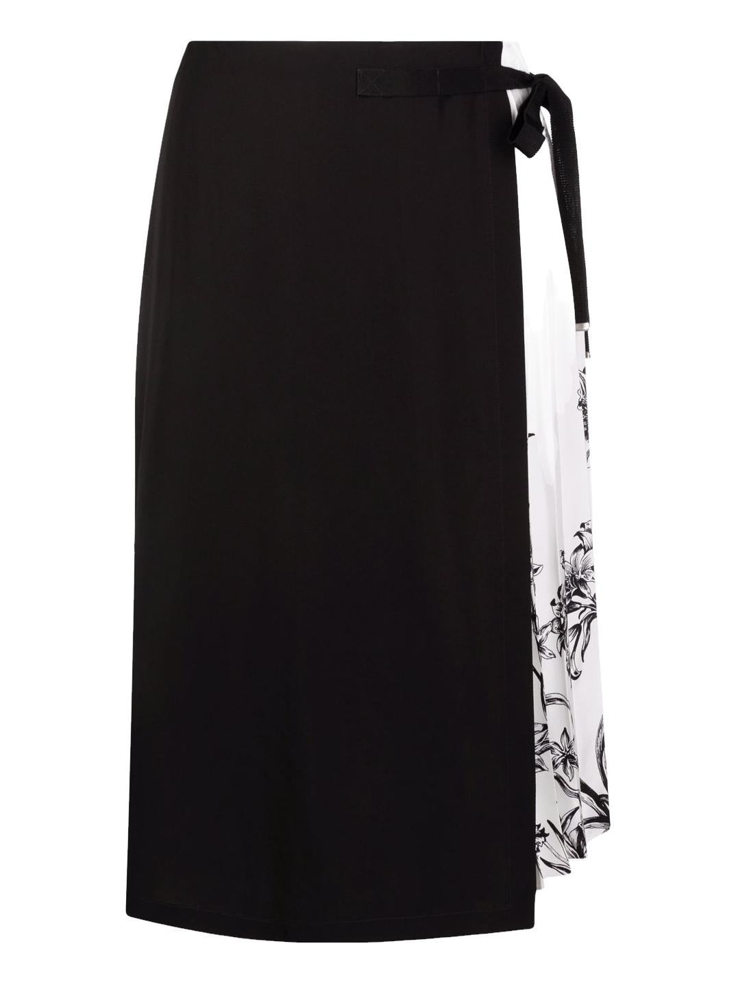 SALVATORE FERRAGAMO Pleated Silk Wrap Skirt