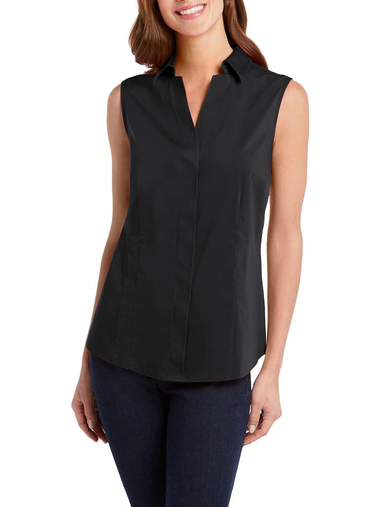 FOXCROFT Foxcroft taylor non-iron sleeveless shirt