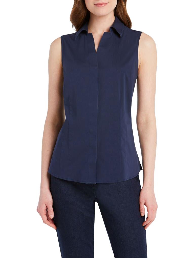 FOXCROFT Foxcroft taylor non-iron sleeveless shirt