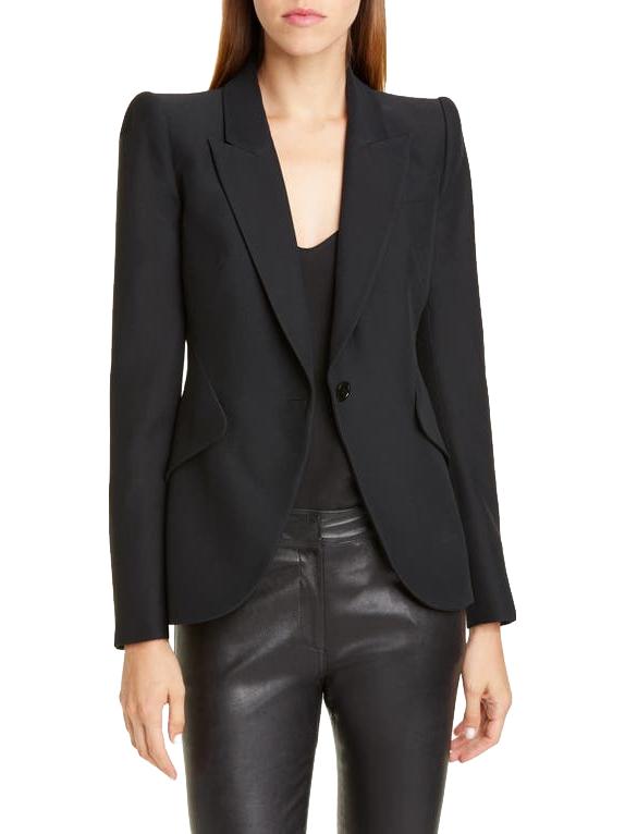 ALEXANDER MCQUEEN Alexander McQueen Leaf Crepe Jacket
