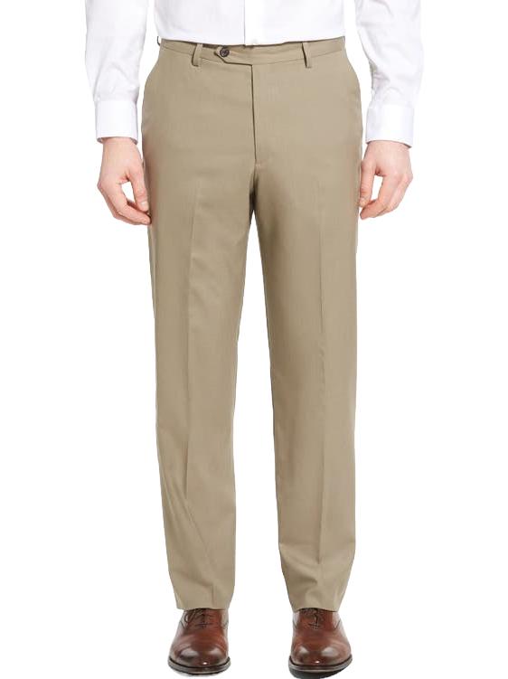 BERLE Berle' Lightweight Plain Weave Flat Front Trousers