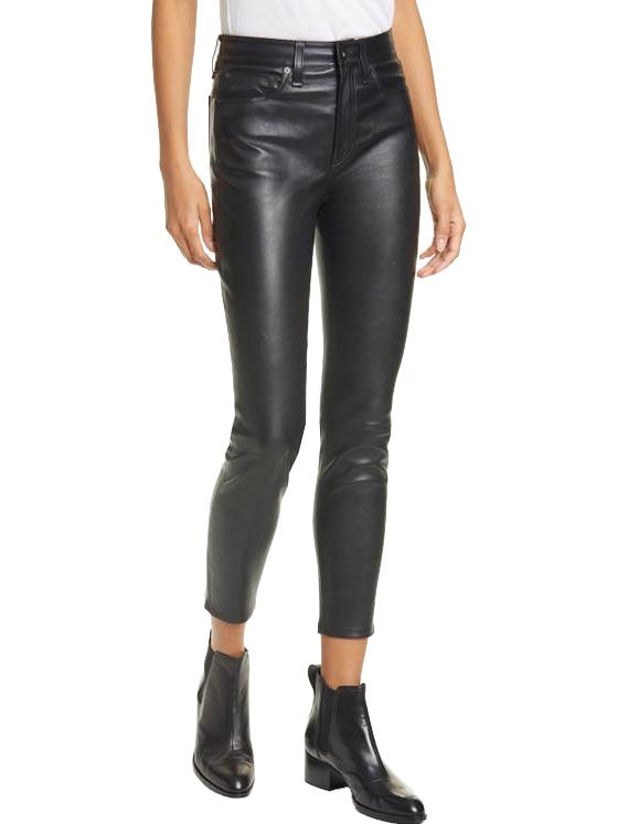 RAG & BONE rag & bone Nina High Waist Skinny Leather Pants