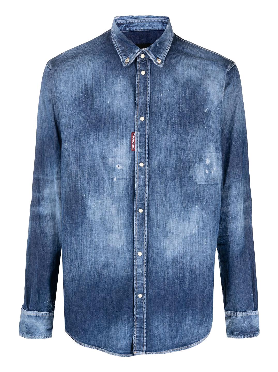 DSQUARED2 distressed effect denim shirt