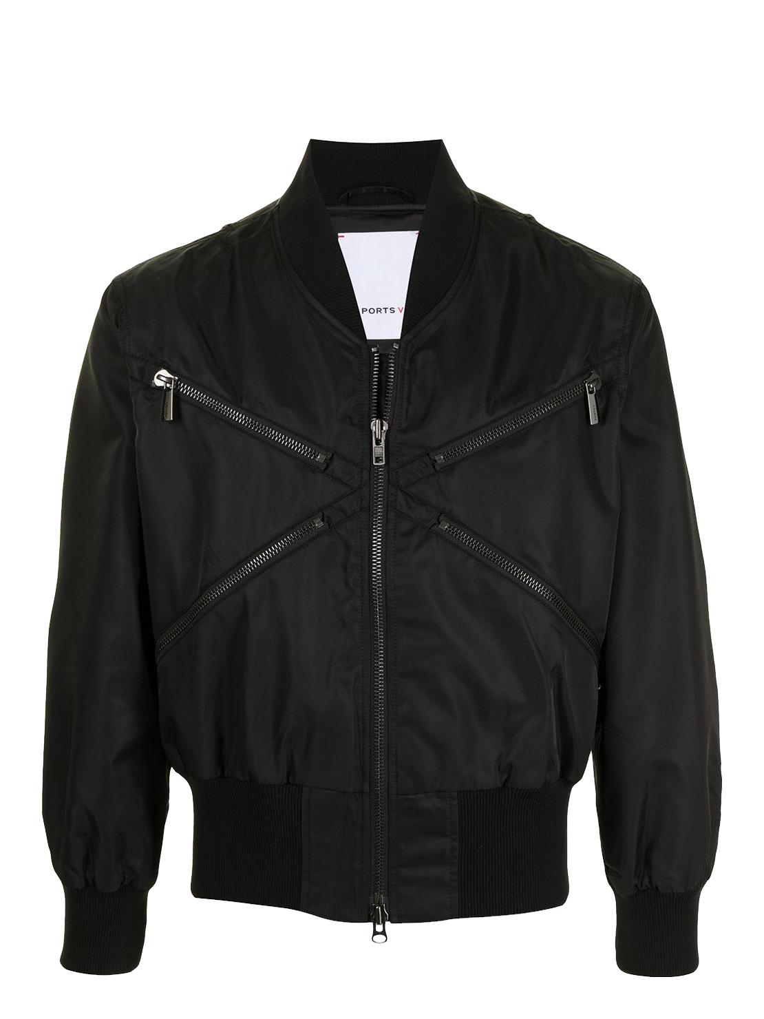 PORTS V Zip-Embellished Bomber Jacket