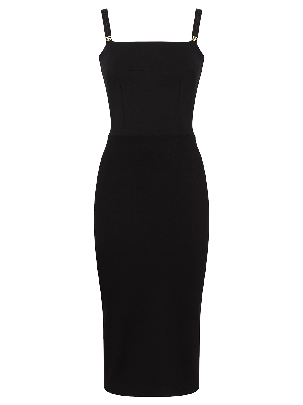 DOLCE & GABBANA Dolce & Gabbana Logo-Appliqué Sleeveless Midi Dress