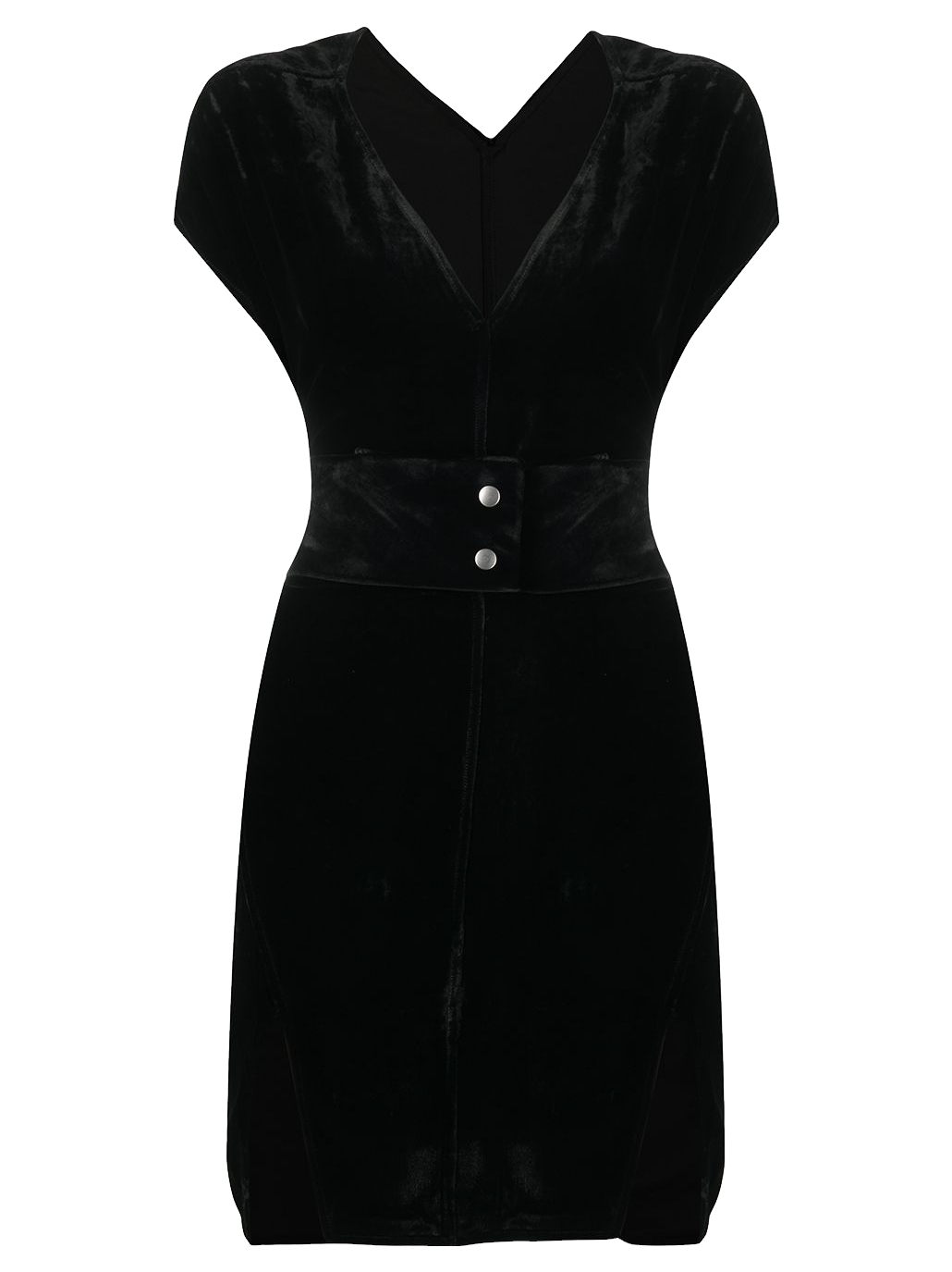 RICK OWENS Rick Owens Velvet V-Neck Short Dress