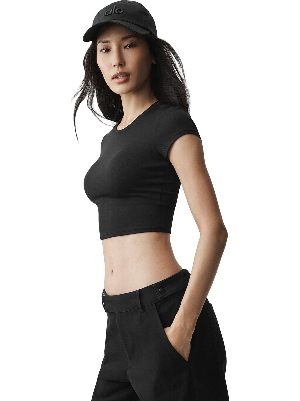 ALO ALO Soft Crop Finesse Short Sleeve Top