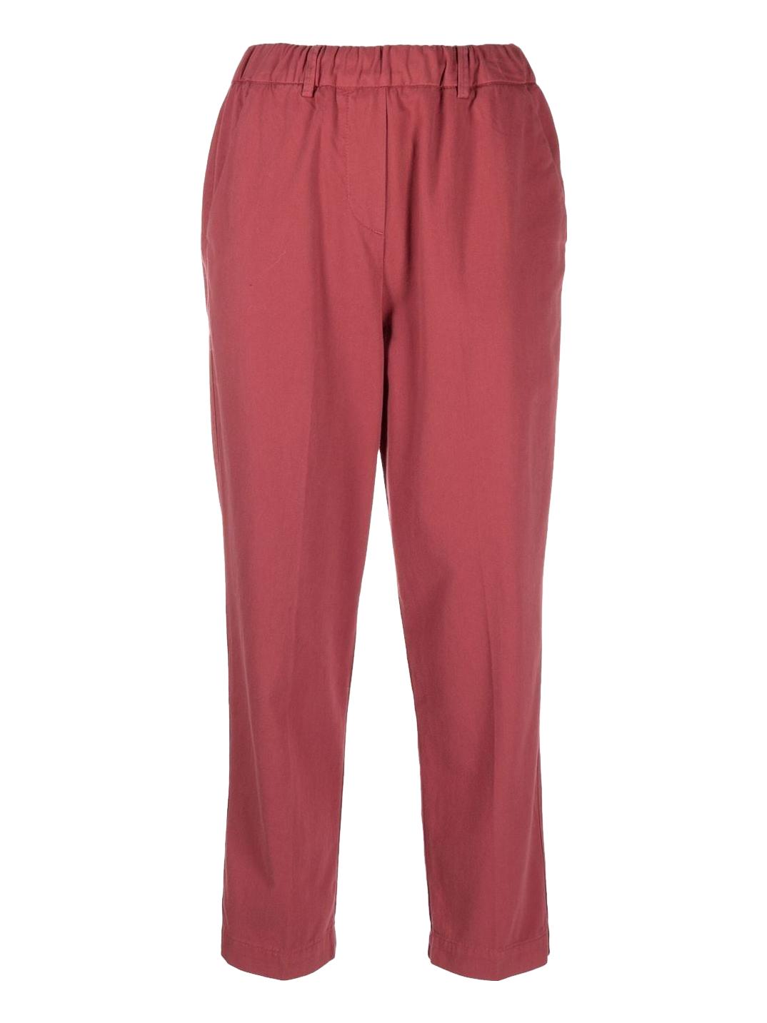 ALYSI Straight Leg Cropped Cotton Trousers
