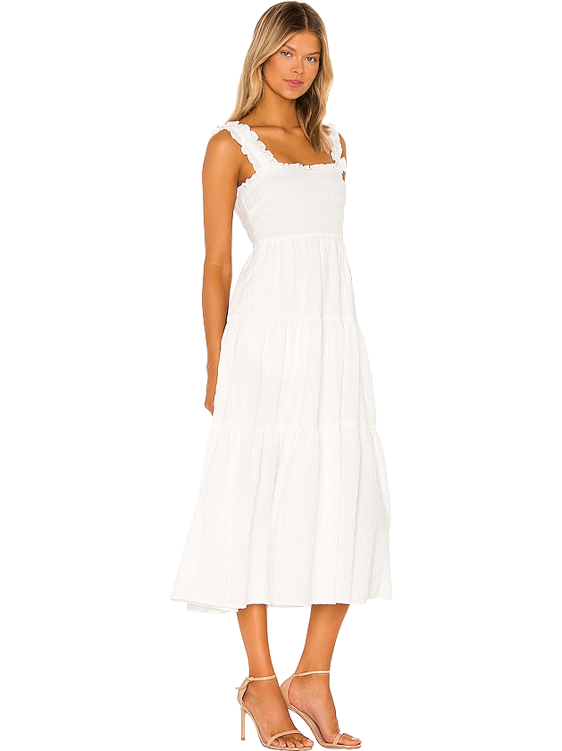 MAJORELLE MAJORELLE Ruffled Midi Dress