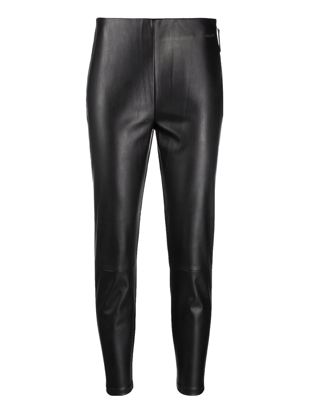 CALVIN KLEIN CALVIN KLEIN Faux-Leather Cropped Leggings