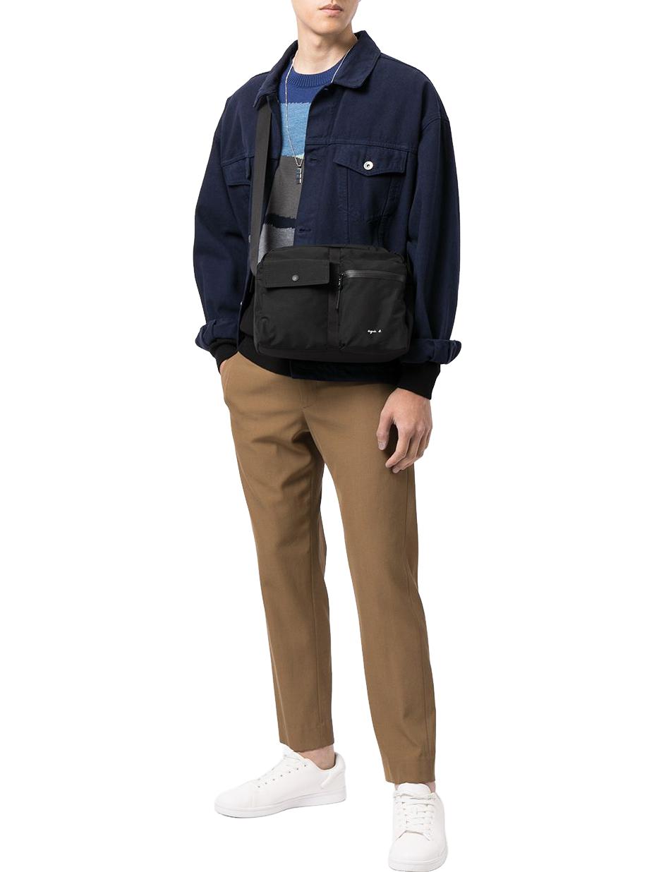 AGNES B. agnès b. Zip-Up Messenger Bag