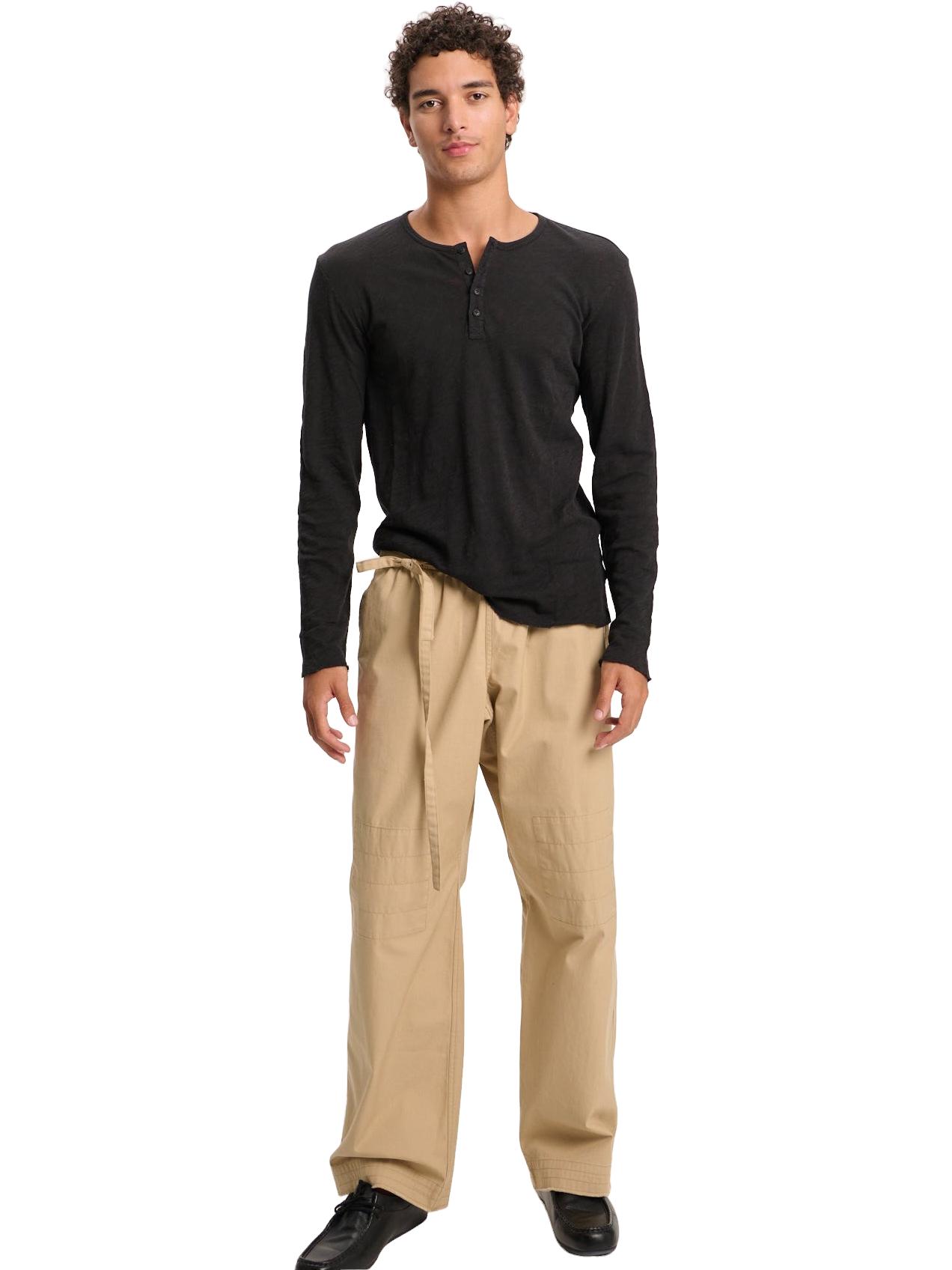 ATM ANTHONY THOMAS MELILLO men's slub jersey destroyed wash henley top