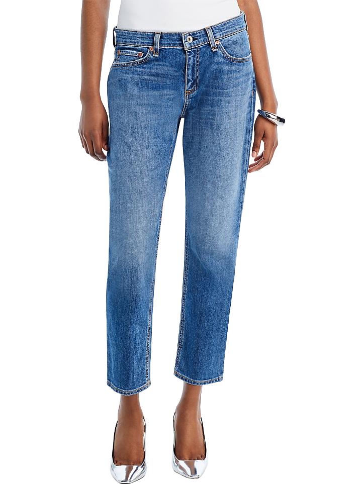 RAG & BONE dre low rise ankle slim boyfriend jeans in julienne