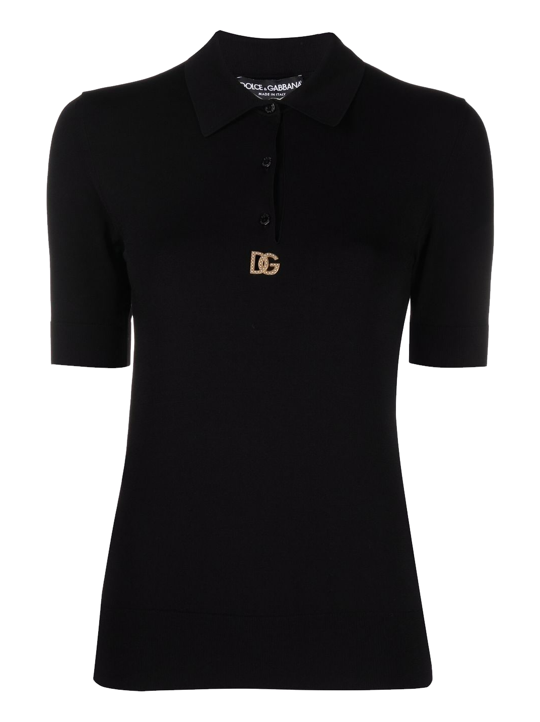 DOLCE & GABBANA Dolce & Gabbana Logo-Plaque Polo Top