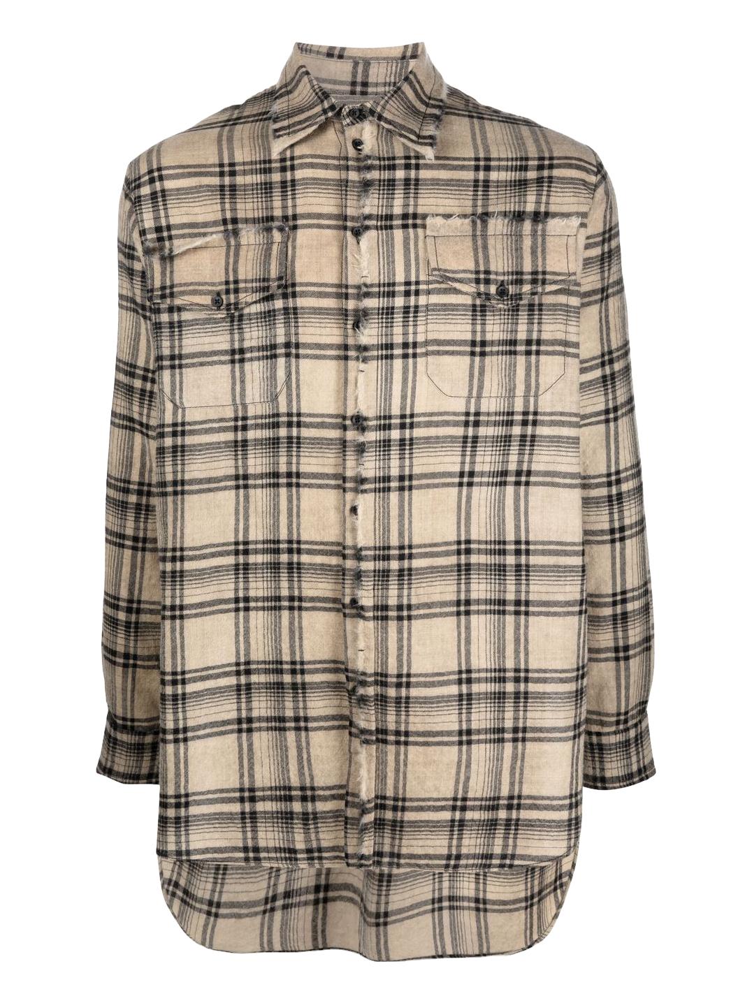 UMA WANG UMA WANG Oversized Check Shirt