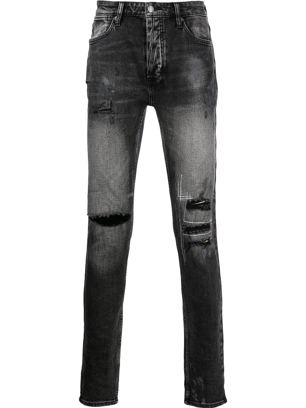 KSUBI Van Winkle Burnt Skinny Jeans