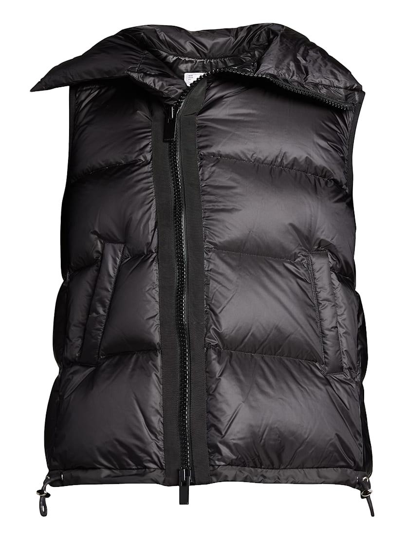 Sacai Puffer Vest With Asymmetric Zipper - Dnavy | Editorialist
