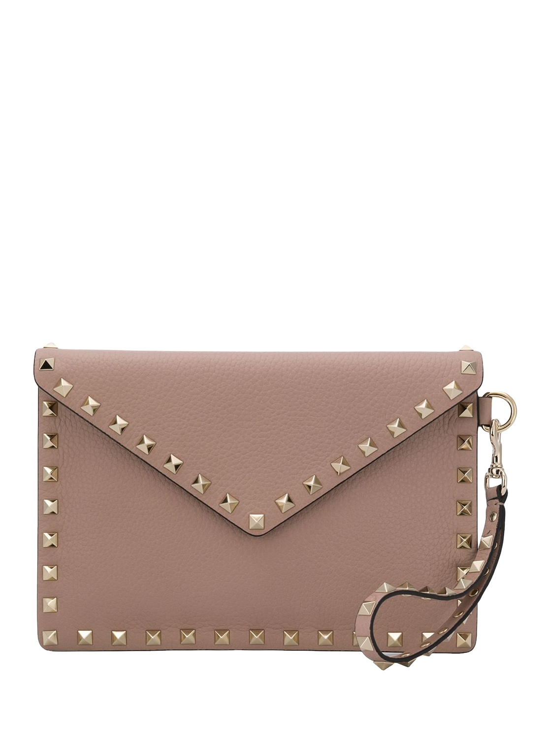 VALENTINO Valentino Garavani Rockstud Leather Clutch Bag