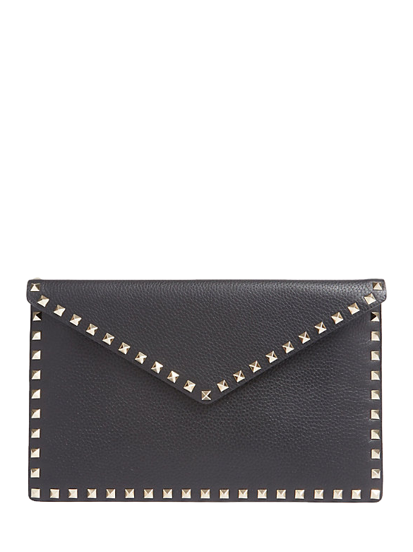 VALENTINO Rockstud Leather Clutch