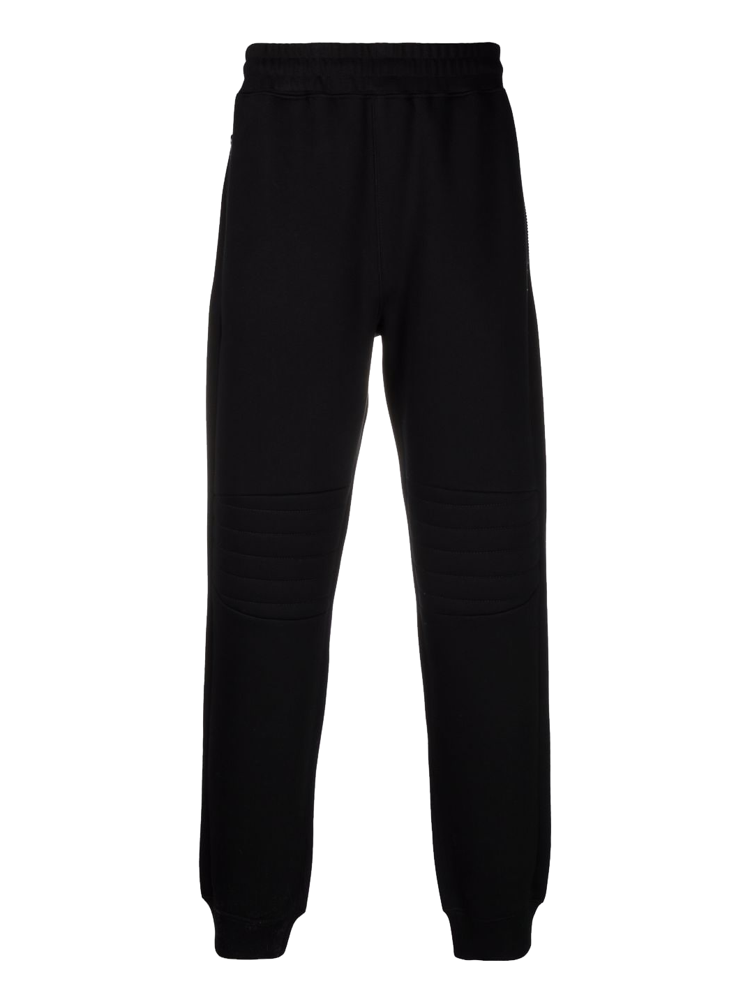 BALMAIN Flocked black cotton T-shirt with white Balmain logo print