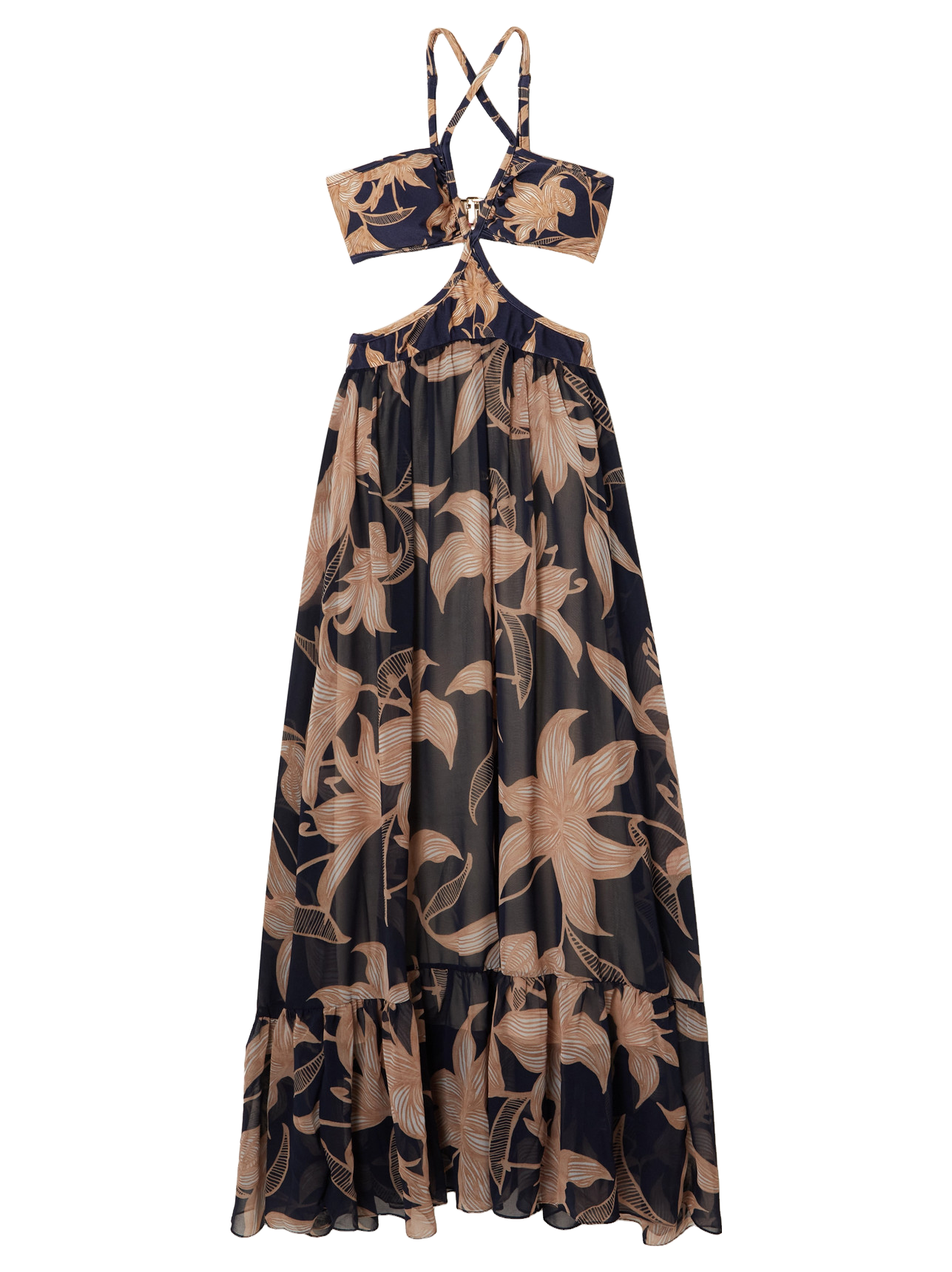 PATBO PATBO Stargazer Cutout Floral-Print Maxi Dress