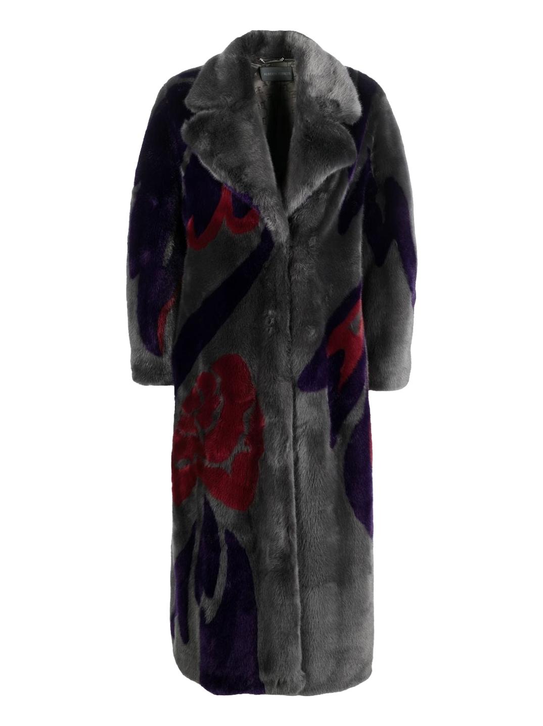 ALBERTA FERRETTI Alberta Ferretti Abstract Faux Fur Coat