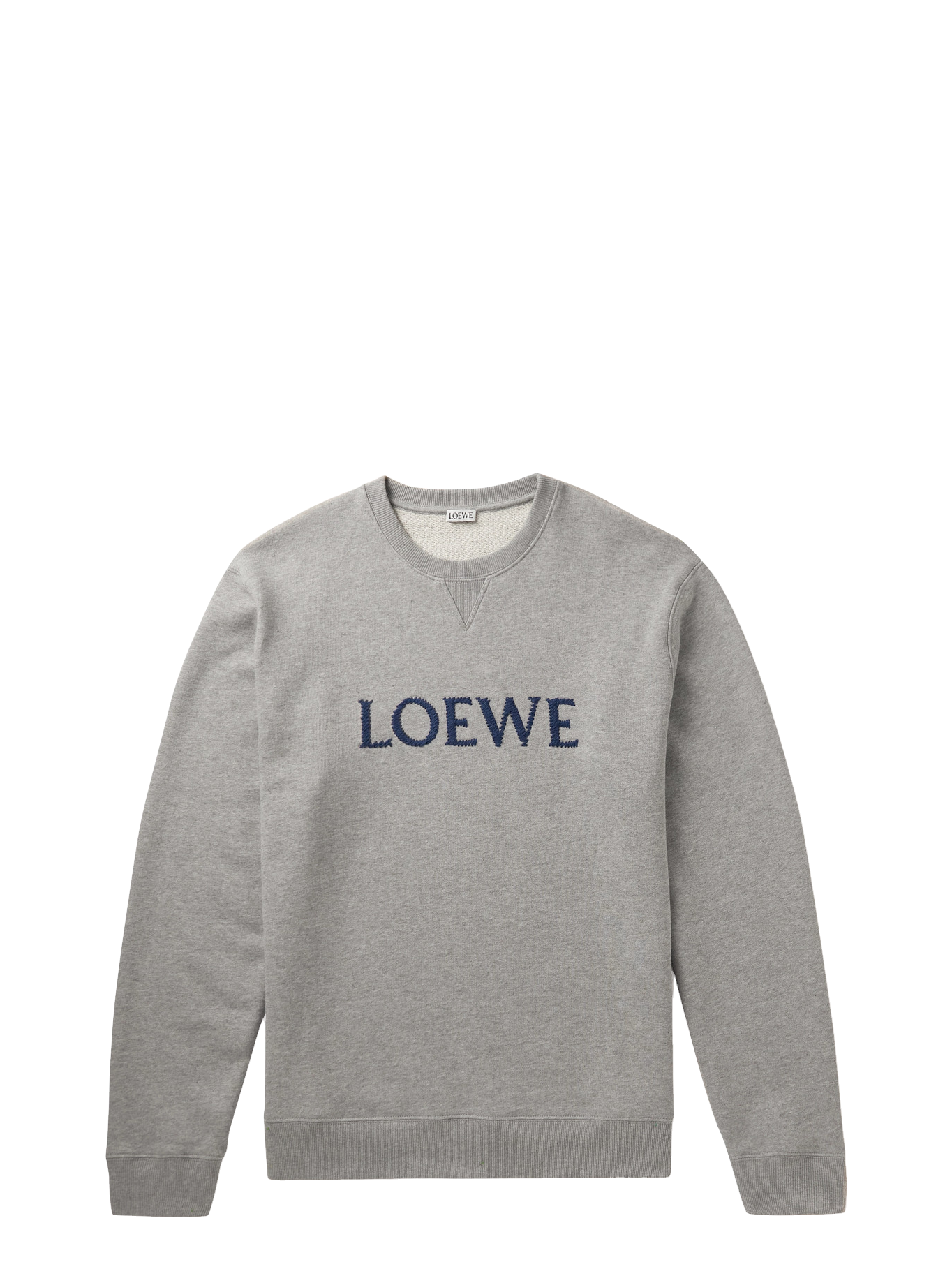 Loewe Logo-Embroidered Cotton-Jersey Sweatshirt In Gray - 40% Off