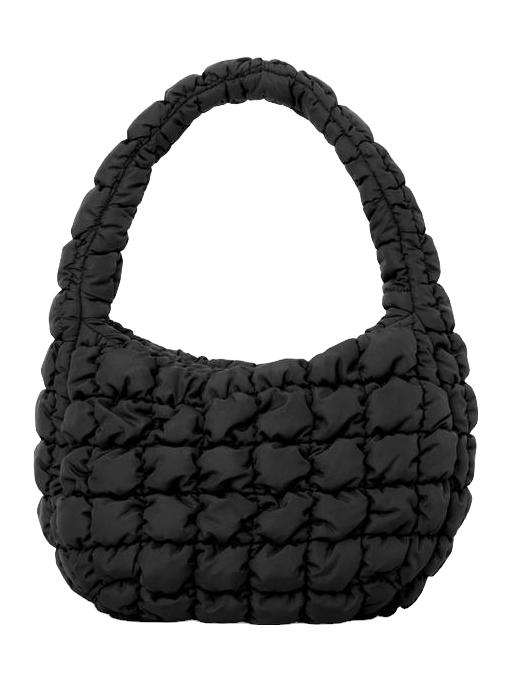 Cos Mini High-Shine Shoulder Bag In Navy - 60% Off | Editorialist