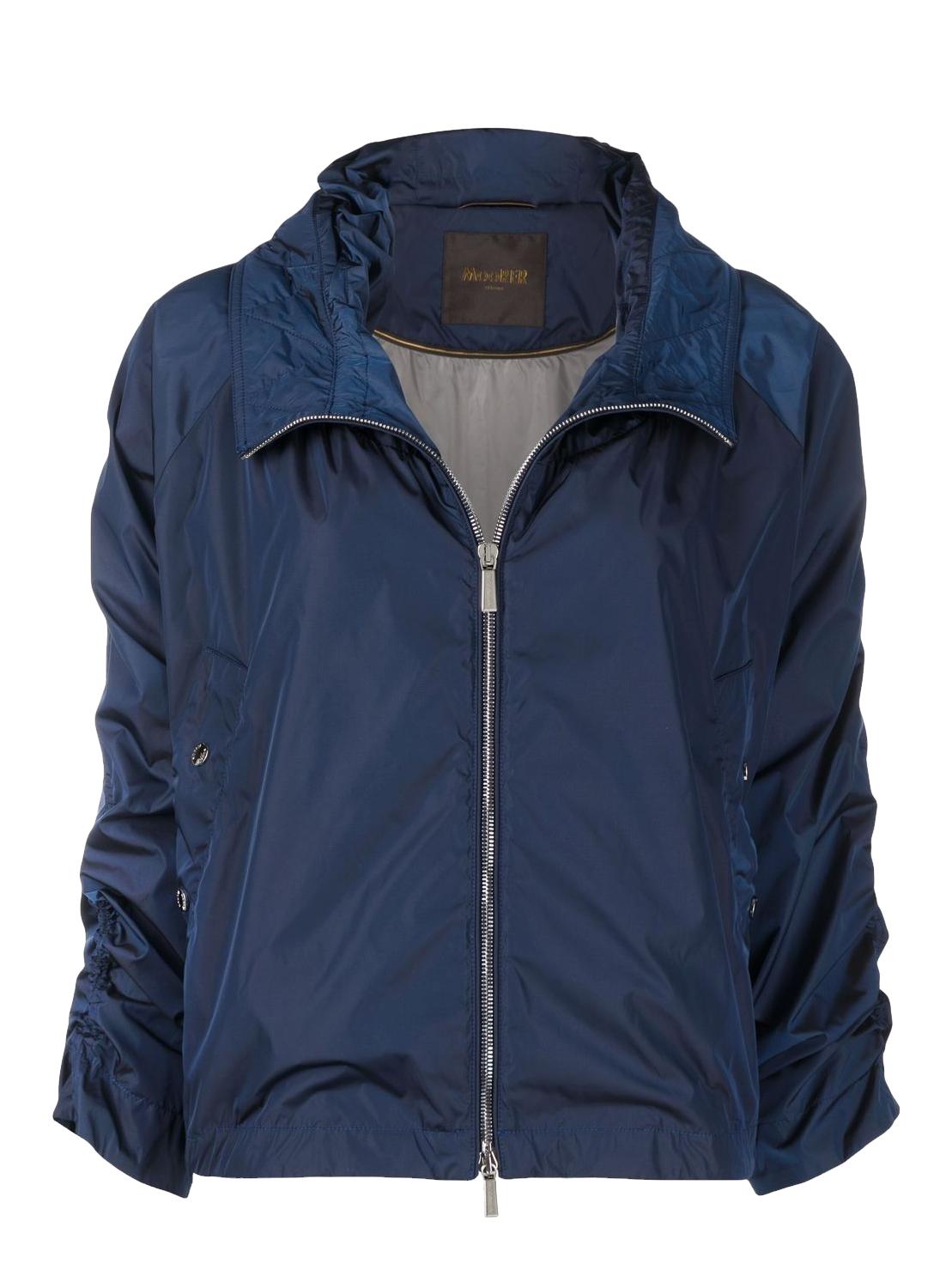 MOORER Cropped Jacket with Drawstring Cuffs