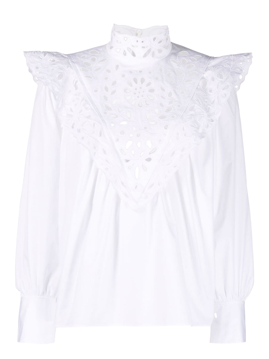 CHLOÉ Chloé High-Neck Broderie Anglaise Blouse
