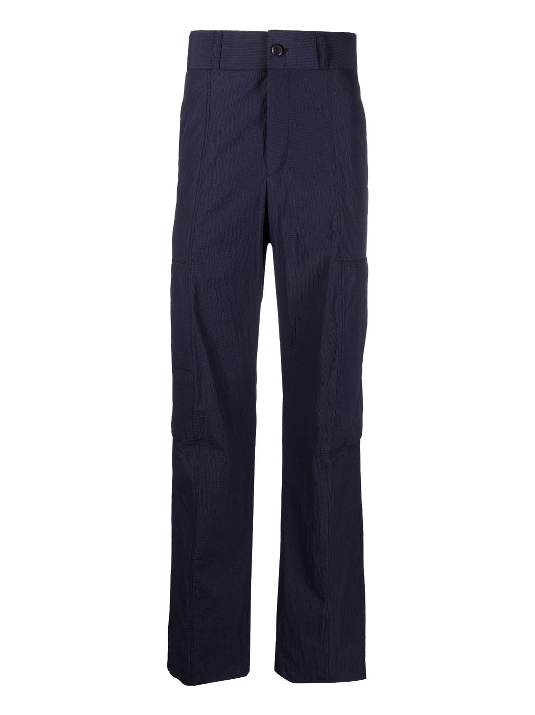 SALVATORE FERRAGAMO Multi-Pocket Seersucker Trousers