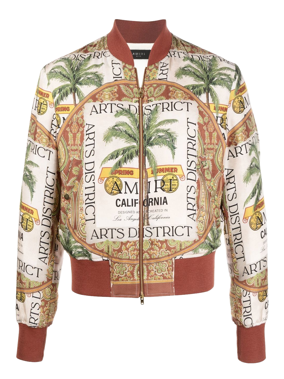 AMIRI AMIRI Graphic-Print Silk Bomber Jacket