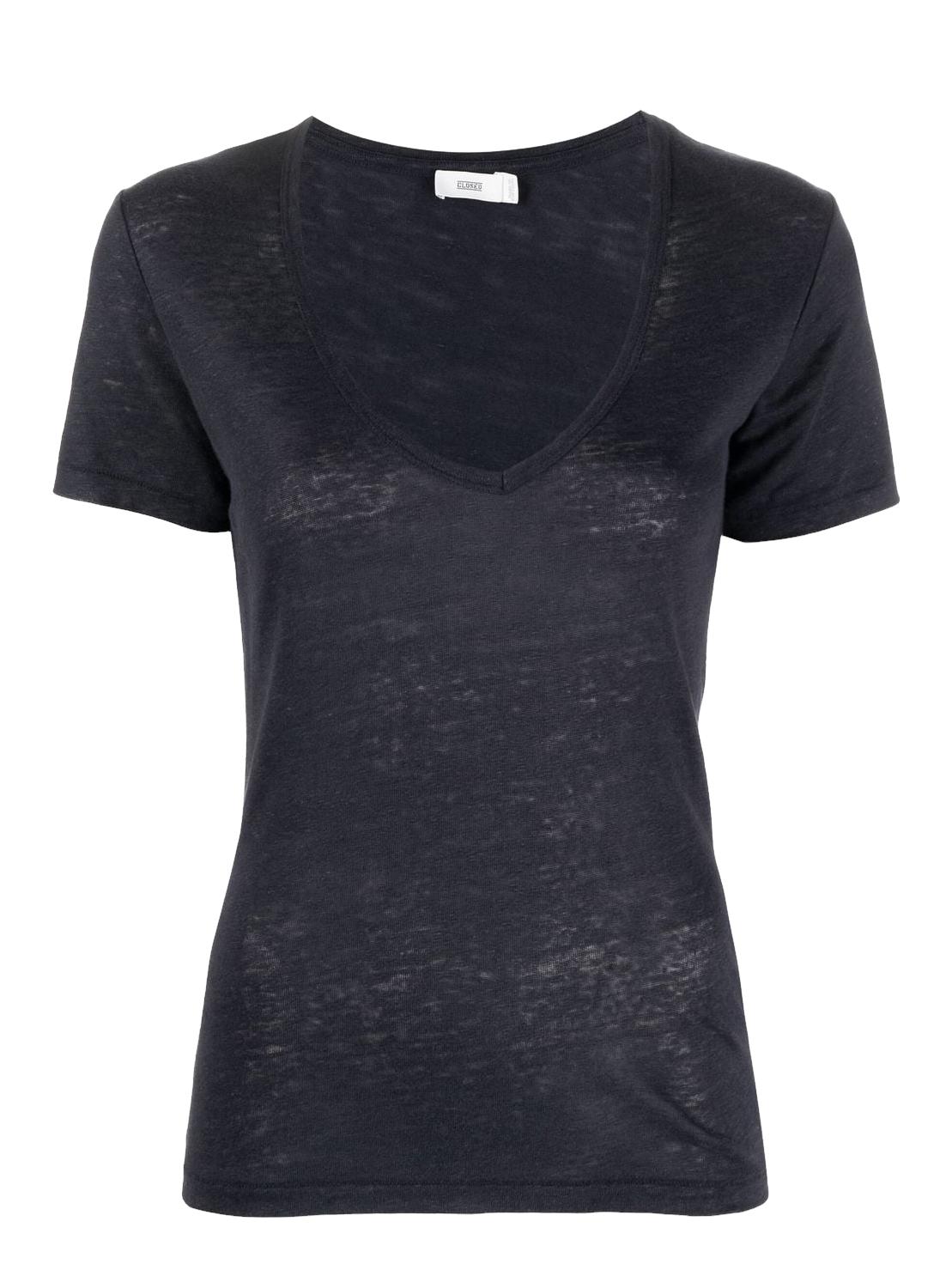 CLOSED Linen V-Neck T-Shirt