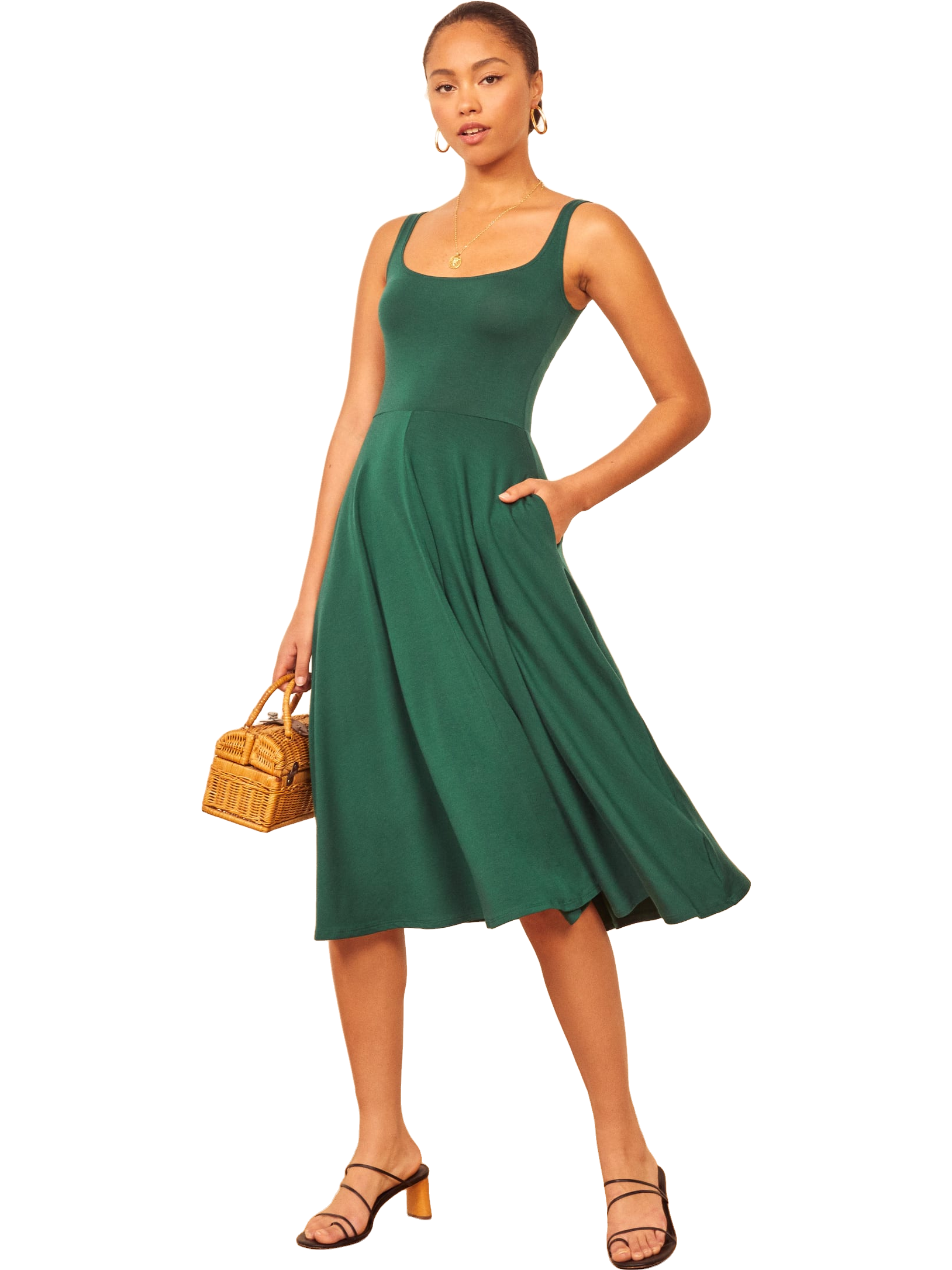 Reformation Rou Knit Dress - Black | Editorialist