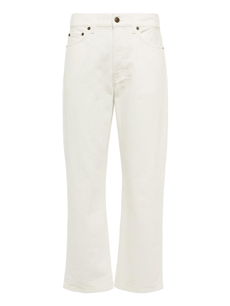 THE ROW The Row Lesley Mid-Rise Straight Jeans in Panna