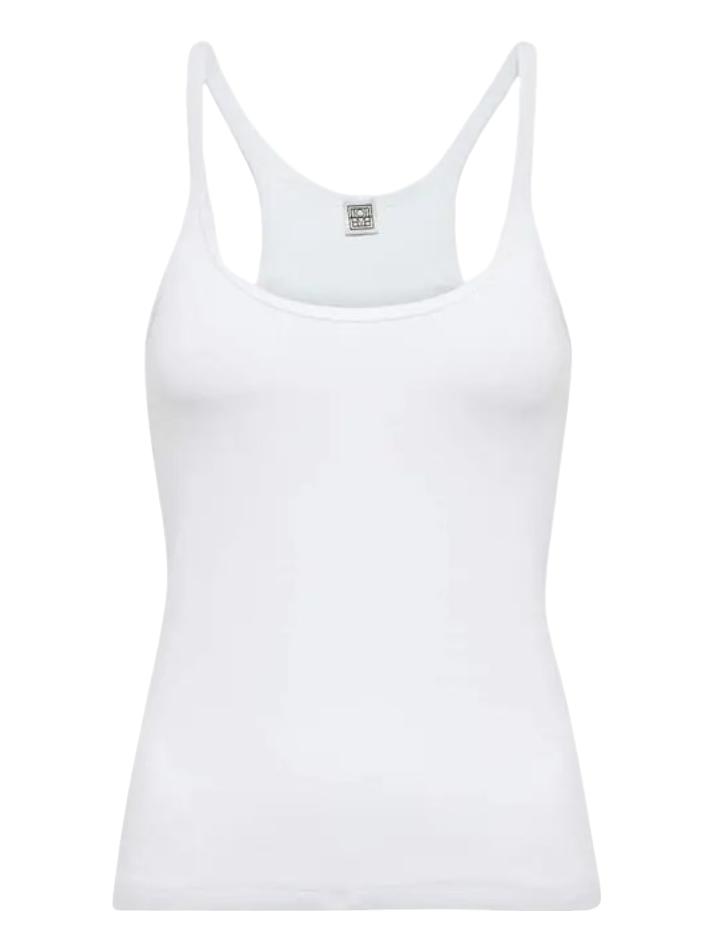 TOTÊME Cotton-Blend Racerback Tank Top