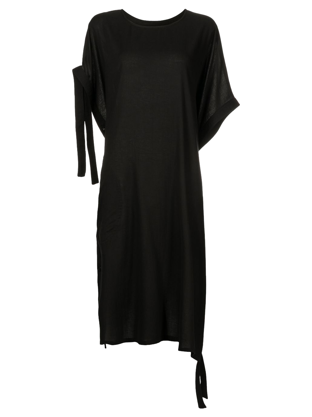 Y’S Buttoned Side-Tie Midi Dress