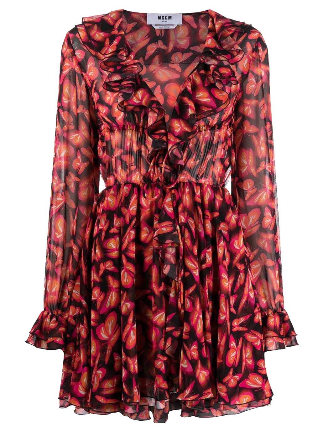 MSGM MSGM Butterfly Print Mini Dress