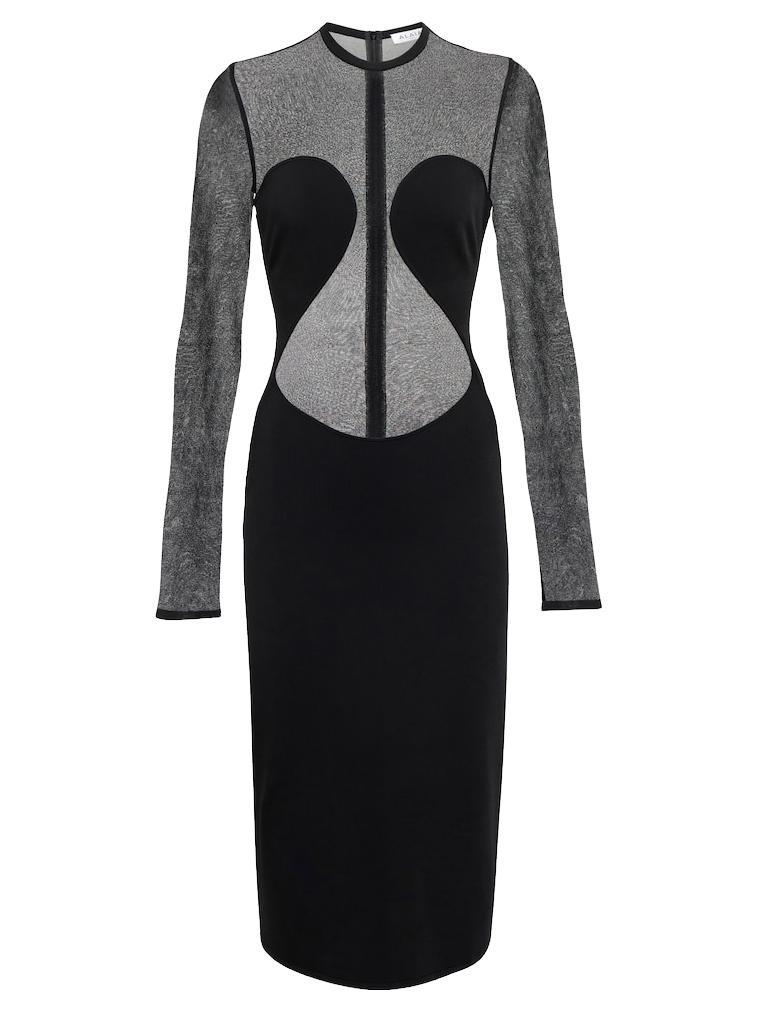 PATRIZIA PEPE Mesh Midi Dress