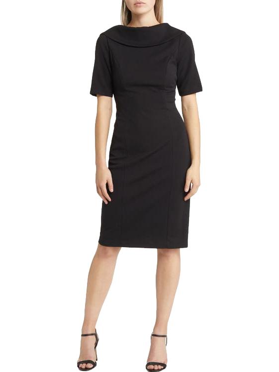 Adrianna Papell Lace Embroidered V-Neck A-Line Dress - Black/Nude | Editorialist Adrianna Papell Lace Embroidered V-Neck A-Line Dress - Black/Nude | Editorialist