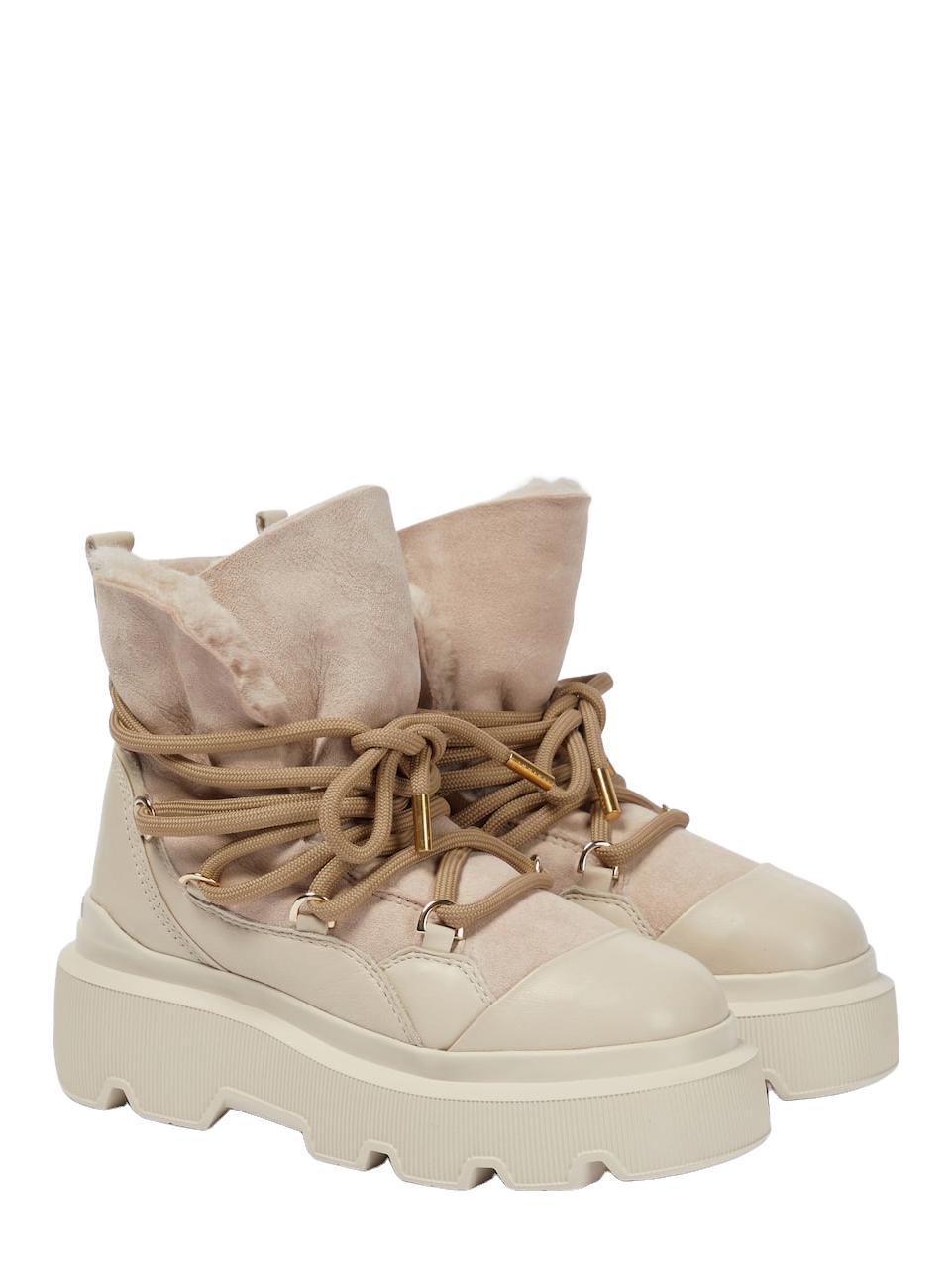 Inuikii Endurance Lace-Up Boots In Beige 30% Off Editorialist